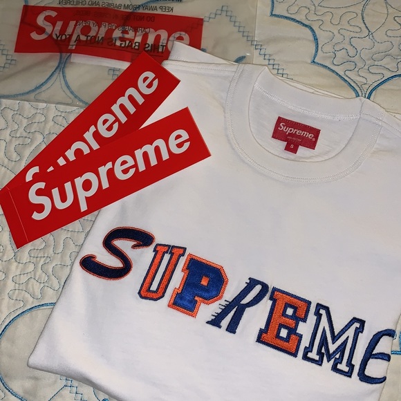 Supreme | Tops | Supreme Collage Logo | Poshmark